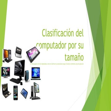 Clasificacion de las computadoras | PPTX