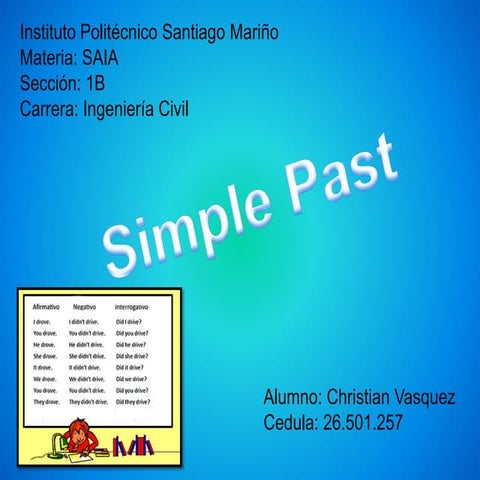 Trabajo de ingles slideshare simple past | PPT