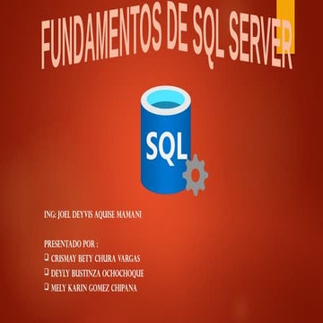 Fundamento básico del sql server sql server managment studios | PPT