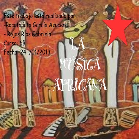 Trabajo de música africana.6º primaria | PDF