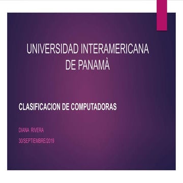 tipos de clasificaciones de computadoras | PPTX | Computing | Technology & Computing