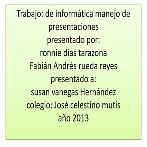 Trabajo de roni diaz fabian rueda | PPTX | Computer Peripherals | Computing