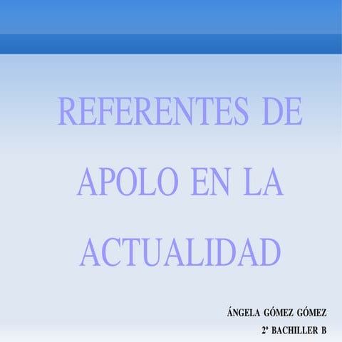 Trabajo dios apolo ángela gómez 2º bachiller b | ODP