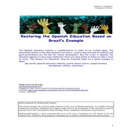 Restoring Spanish Education | PDF