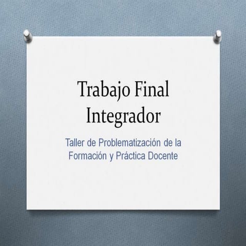 Trabajo final integrador | PPT
