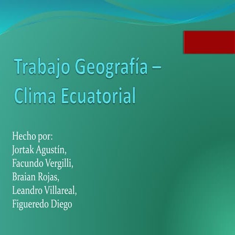 El clima ecuatorial | PDF