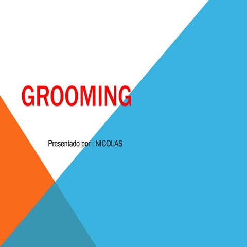 TRÍPTICO GROOMING para estudiantes de la carrera de Derecho | PDF