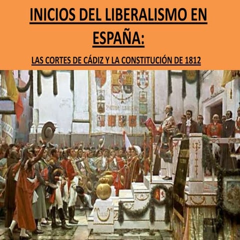 Tema 2. Inicios del liberalismo en España: las Cortes de Cádiz y la ...