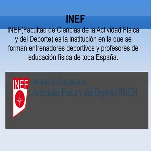 Trabajo INEF | PPT
