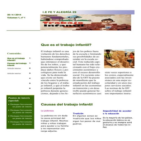 DILE NO AL TRABAJO INFANTIL | PDF