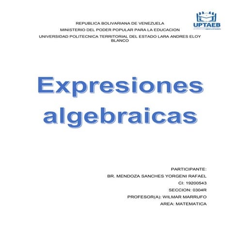 Hoja De Trabajo Con Problemas De Palabras Para Escribir Expresiones Algebraicas