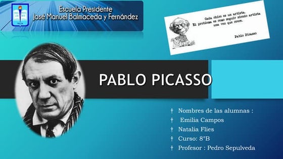Pablo Ruiz Picasso- Power Point (Español) 1º Primaria | PPT