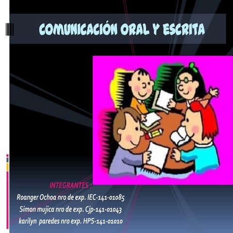 Expresion oral y escrita | PPTX