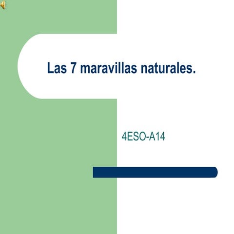 Las 7 maravillas naturales. | PPT