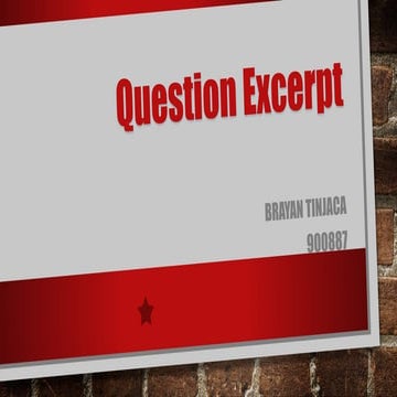 questuon excerpt | PPTX