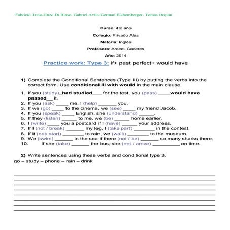 Trabajo práctico grupo 4 conditional type 3 | PDF