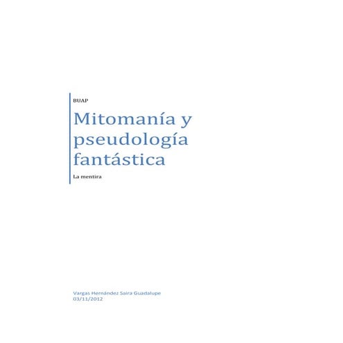 Mitomania | PPTX