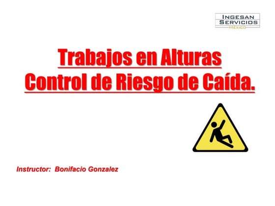 Presentación de Prevención de accidentes por caidas a nivel | PPT