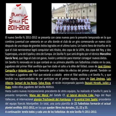 Análisis contrastado del Sevilla de Marcelino y del Sevilla de Michel ...
