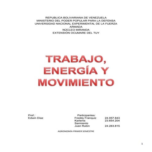 Fuerza y energia | PPTX