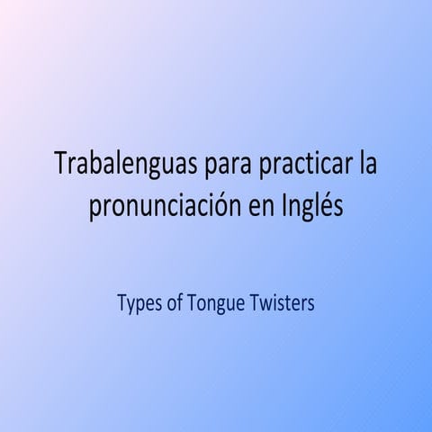 Trabalenguas | PPT