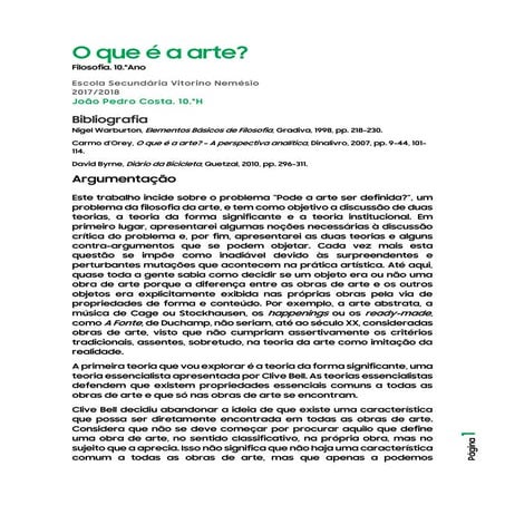 Filosofia da Arte | PPTX