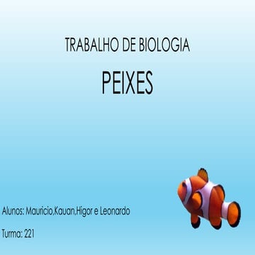 Trabalho biologia - Peixes | PPTX