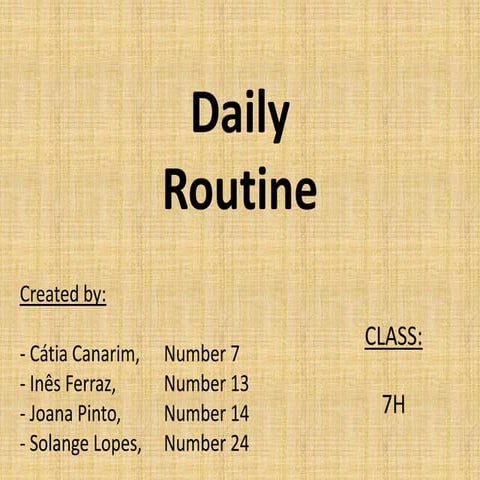 Daily routine | PPSX
