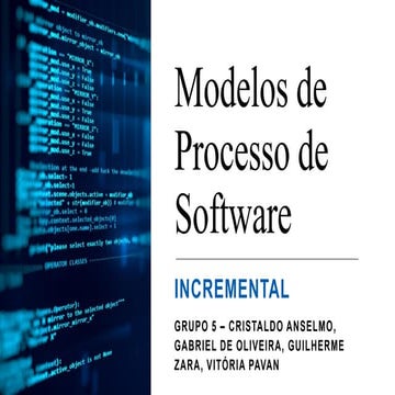 Modelos de Processo de Software - INCREMENTAL | PDF