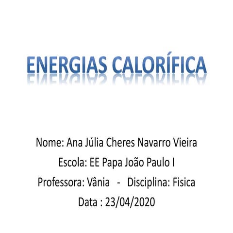 Física - Calorimetria | PPT