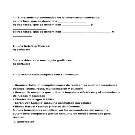 Test de informatica basica | DOC
