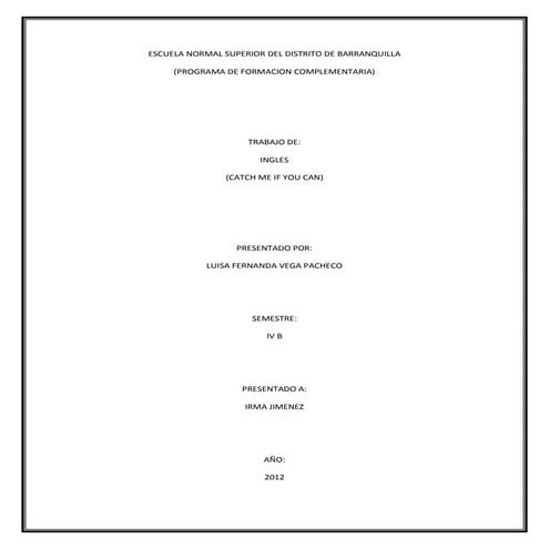 catch me if you can and references | DOCX