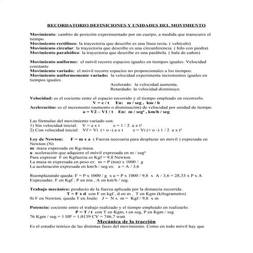Traccion formula davis | PDF