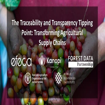 Forest Data Partnership: The Traceability and Transparency Tipping ...