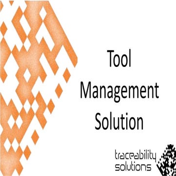 Tool management system | PDF