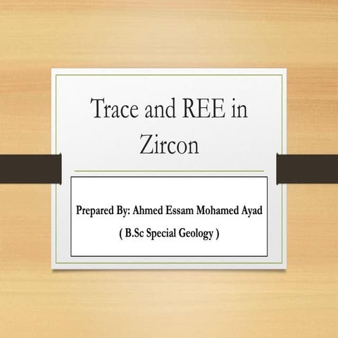 Trace and ree in zircon - ppt | PDF