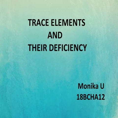 Trace elements | PPTX