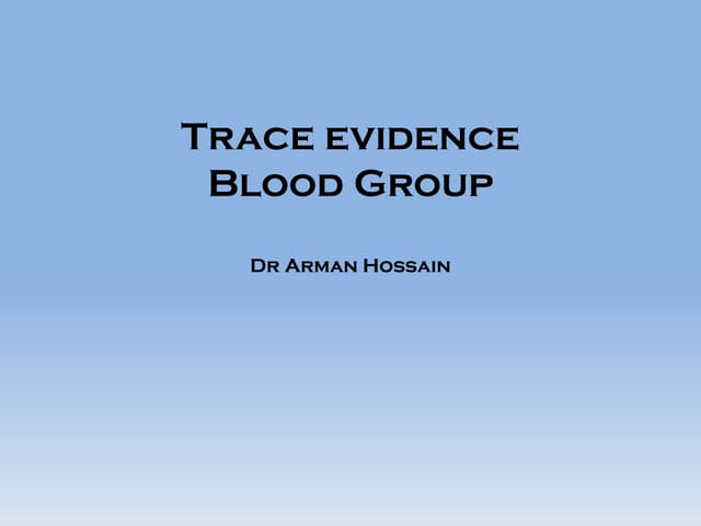 Vaginal Fluid Analysis - Forensic Biology | PPTX