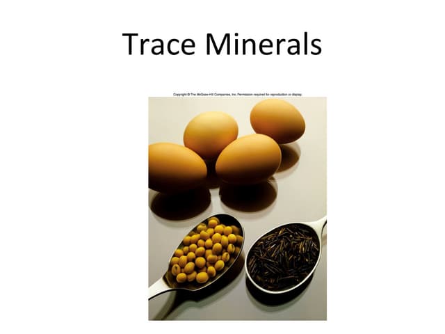 Minerals in Food | PPT