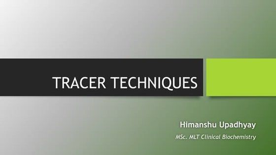 Tracer technique | PDF | Chemistry | Science