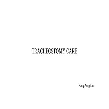 tracheostomy care in hospitalized patient | PPTX