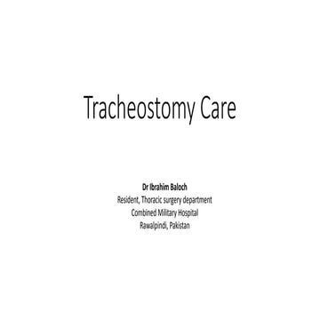 Tracheostomy care | PPTX
