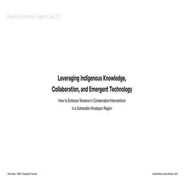 Leveraging Indigenous Knowledge, Collaboration, and Emergent Technology ...