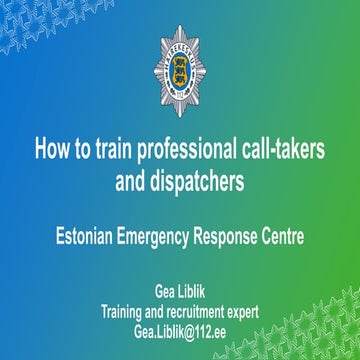 EENA2019: Track1 session2 How to raise yourself professional call ...