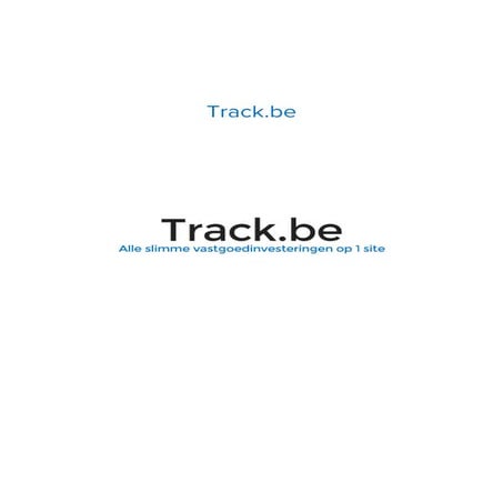 Investeren in vastgoed met Track | PDF