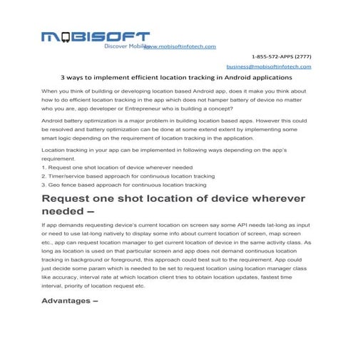 Tracking android apps | DOCX