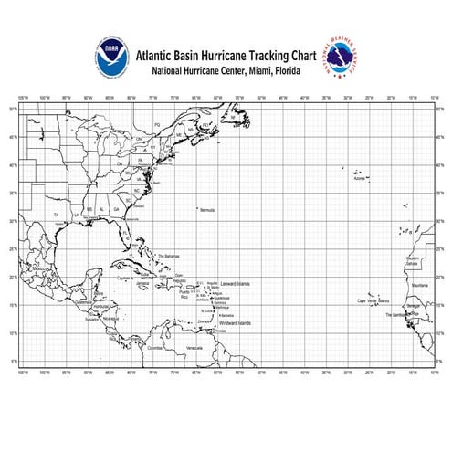 Atlantic Hurricane Tracking Chart | PDF