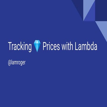 Tracking Diamond Prices with Lambda | PDF