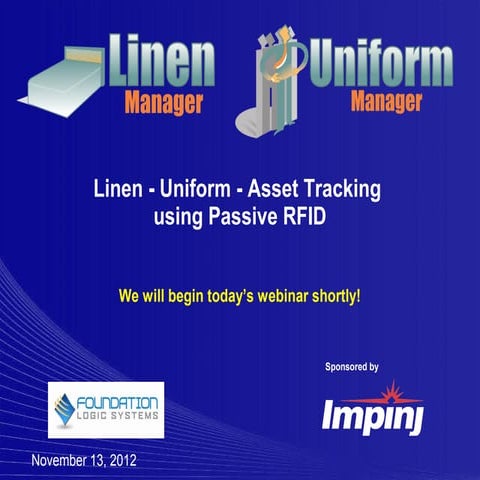 Tracking Linens & Uniforms with RFID | PPT