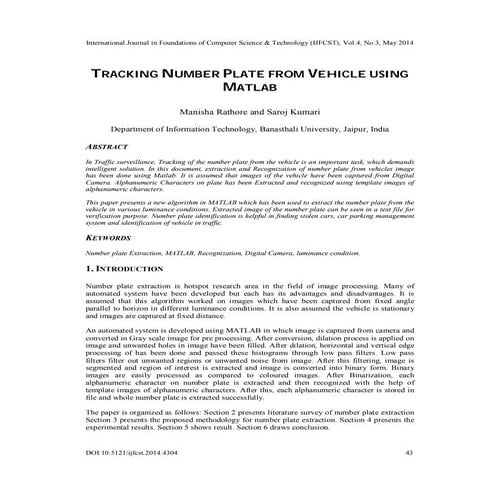 Performance Evaluation of Automatic Number Plate Recognition on Android ...
